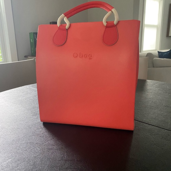 O Bag | Bags | O Bag Beach Bag In Coral With Handle Backpack Strap ...